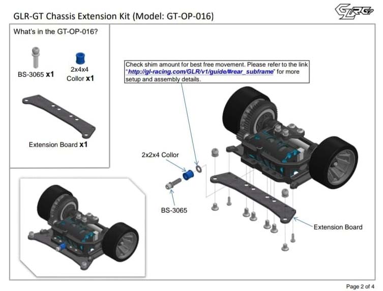 GL-Racing | GL-GT-OP-016 | GLR-GT Conversion Kit | GLR-GT