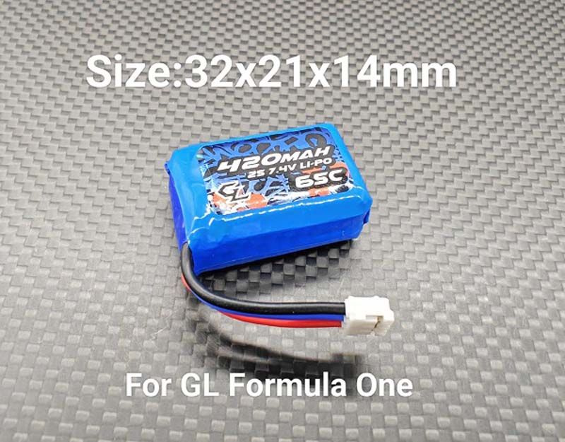GL Formula One [ GL-FO-GBY ] Lipo battery 420mAh